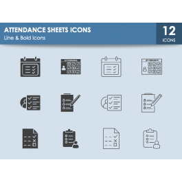 Attendance Sheets Icons for PowerPoint and Google Slides - PPT Slides