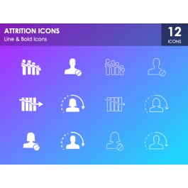 Attrition Icons for PowerPoint and Google Slides - PPT Slides