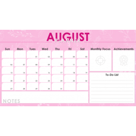 August Planner PowerPoint and Google Slides Template - PPT Slides