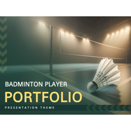 Free - Badminton Player Portfolio PowerPoint and Google Slides Template ...