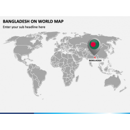 Bangladesh on World Map for PowerPoint and Google Slides - PPT Slides