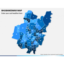 Bhubaneswar Map for PowerPoint and Google Slides - PPT Slides
