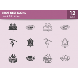 Birds Nest Icons for PowerPoint and Google Slides - PPT Slides