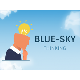 Blue-Sky Thinking PowerPoint Template and Google Slides Theme - PPT Slides