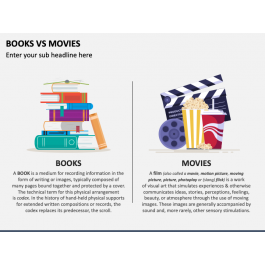 Books Vs Movies PowerPoint and Google Slides Template - PPT Slides