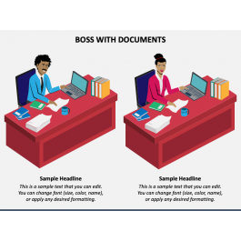 Boss with Documents Illustration for PowerPoint and Google Slides - PPT ...