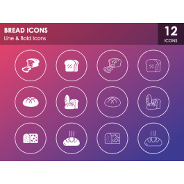 Bread Icons for PowerPoint and Google Slides - PPT Slides