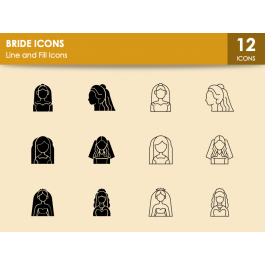 Bride Icons for PowerPoint and Google Slides