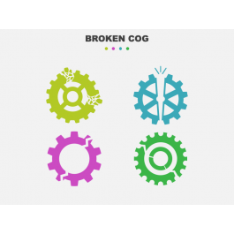 Broken Cog for PowerPoint and Google Slides - PPT Slides
