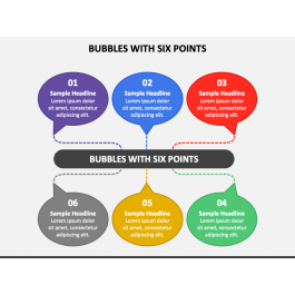 Bubbles with Six Points for PowerPoint and Google Slides - PPT Slides
