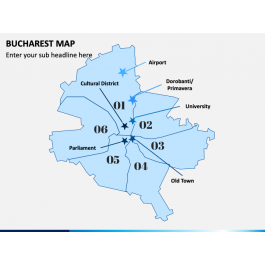 Bucharest Map for PowerPoint and Google Slides - PPT Slides