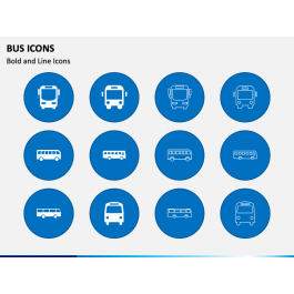 Bus Icons for PowerPoint and Google Slides - PPT Slides