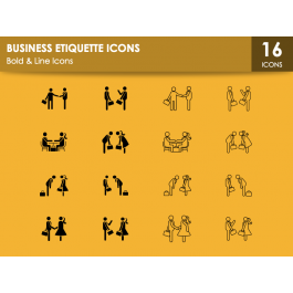 Business Etiquette Icons for PowerPoint and Google Slides - PPT Slides