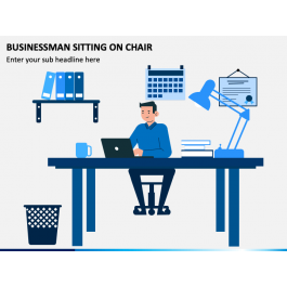 Businessman Sitting on Chair PowerPoint Template - PPT Slides