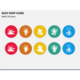 Busy Staff Icons for PowerPoint and Google Slides - PPT Slides