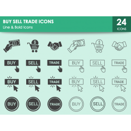 Buy Sell Trade Icons for PowerPoint and Google Slides - PPT Slides
