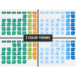 Calendar 2021 for PowerPoint and Google Slides - PPT Slides