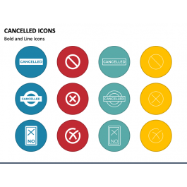 Cancelled Icons for PowerPoint and Google Slides - PPT Slides