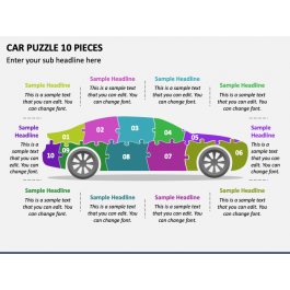 Car Puzzle 10 Pieces for PowerPoint and Google Slides - PPT Slides