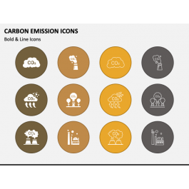 Carbon Emission Icons for PowerPoint and Google Slides - PPT Slides