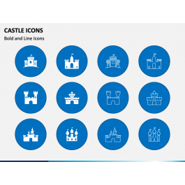 Castle Icons for PowerPoint and Google Slides - PPT Slides
