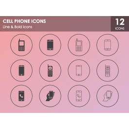 Cell Phone Icons for PowerPoint and Google Slides - PPT Slides
