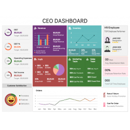 CEO Dashboard for PowerPoint and Google Slides - PPT Slides