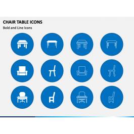 Chair Table Icons for PowerPoint and Google Slides - PPT Slides