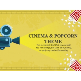Free Cinema and Popcorn Presentation Theme for PowerPoint and Google Slides