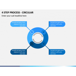 PowerPoint 4 Step Process - Circular