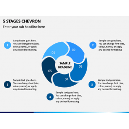 PowerPoint 5 Stages Chevron