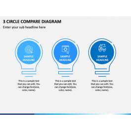 PowerPoint 3 Circle Compare Diagram