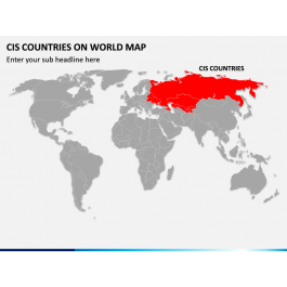 PowerPoint CIS Countries on World Map