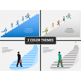 Climbing Stairs PowerPoint and Google Slides Template - PPT Slides