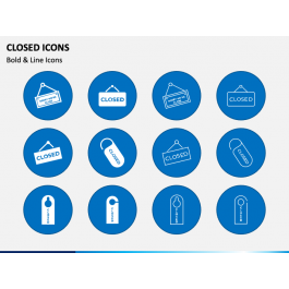 Closed Icons for PowerPoint and Google Slides - PPT Slides