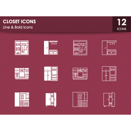 Closet Icons for PowerPoint and Google Slides - PPT Slides