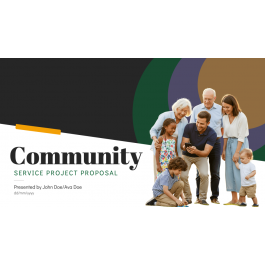 Community Service Project Proposal PowerPoint and Google Slides ...