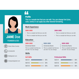 Company Founder Profile PowerPoint and Google Slides Template - PPT Slides