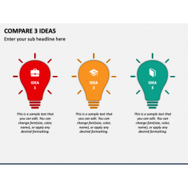 Compare 3 Ideas PowerPoint Template and Google Slides Theme