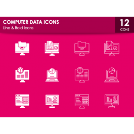 Computer Data Icons for PowerPoint and Google Slides - PPT Slides