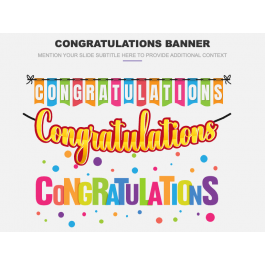 Congratulations Banner for PowerPoint and Google Slides - PPT Slides