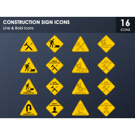 Construction Sign Icons for PowerPoint and Google Slides - PPT Slides