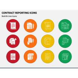 Contract Reporting Icons for PowerPoint and Google Slides - PPT Slides