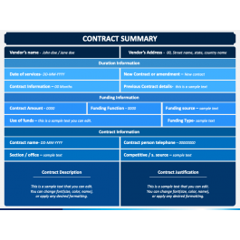 Contract Summary PowerPoint and Google Slides Template - PPT Slides