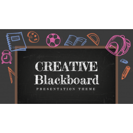 Creative Blackboard Theme for PowerPoint and Google Slides Template ...