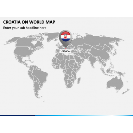 Croatia on World Map for PowerPoint and Google Slides - PPT Slides