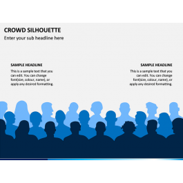 Crowd Silhouette for PowerPoint and Google Slides - PPT Slides