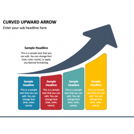 Curved Upward Arrow for PowerPoint and Google Slides - PPT Slides