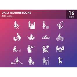 Daily Routine Icons for PowerPoint and Google Slides - PPT Slides