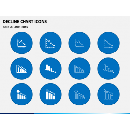 Decline Chart Icons for PowerPoint and Google Slides - PPT Slides